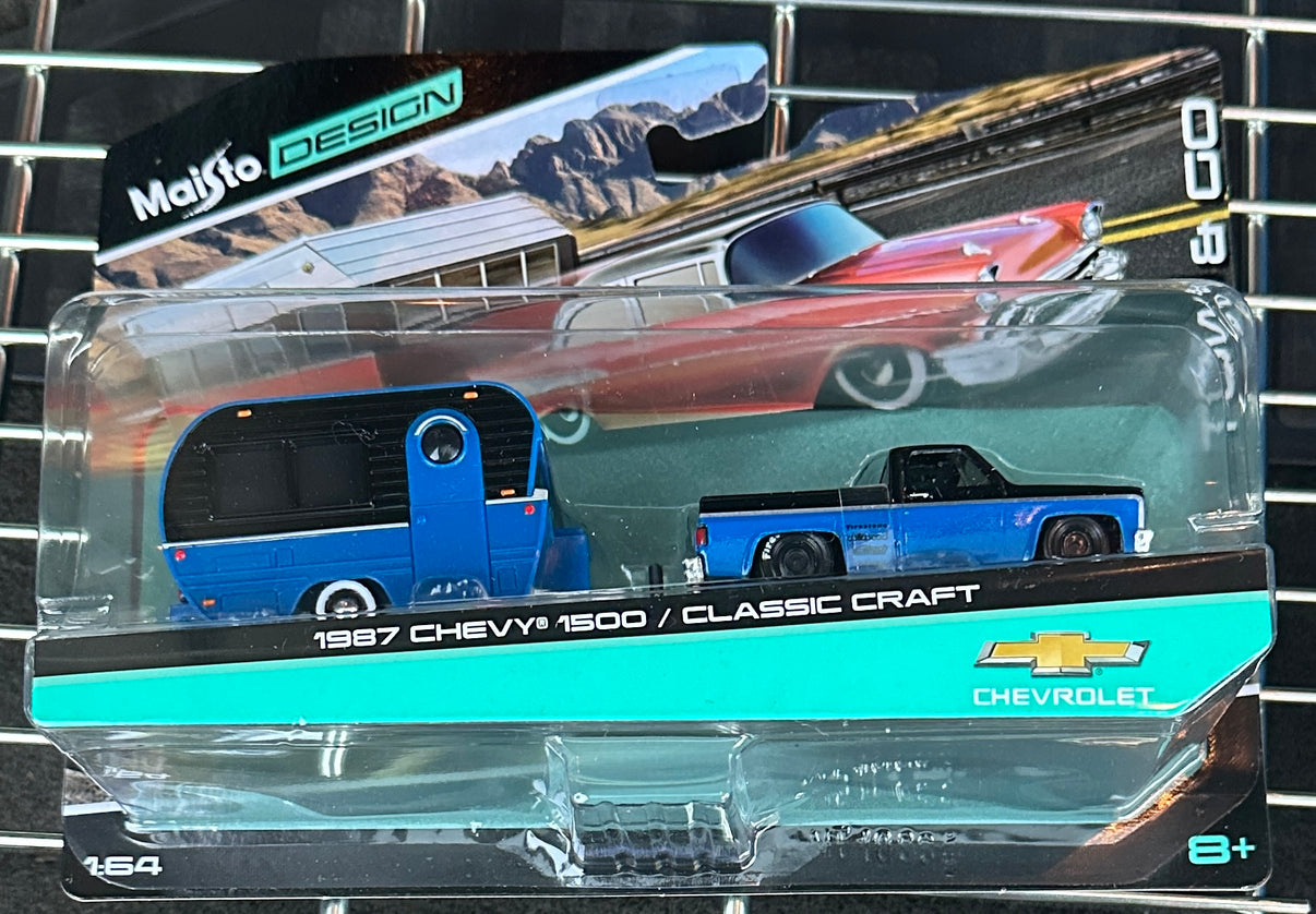 Maisto Chevy with Camper Trailer – Torpedo Garage Diecast