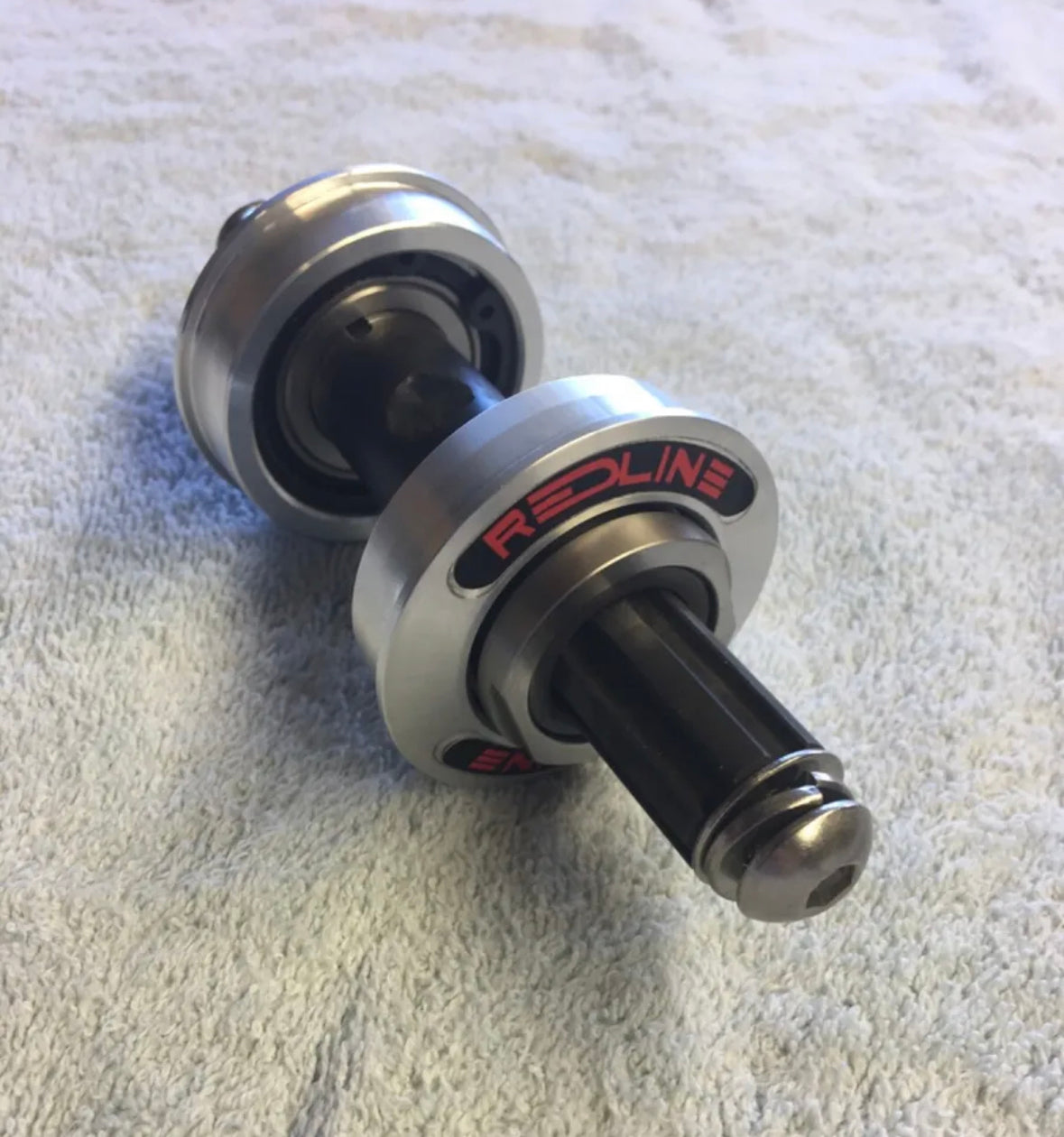 Tecmatic BMX bottom bracket and Double Dimple Spindle for Redline Flig ...